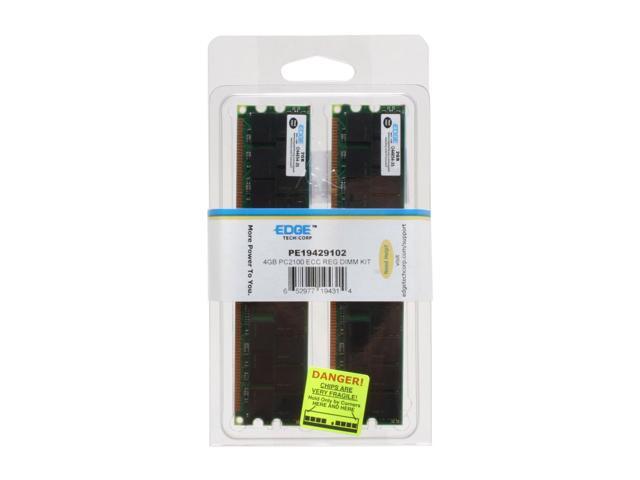 EDGE Tech 4GB (2 x 2GB) ECC Registered DDR 266 (PC 2100) Dual Channel Kit Server Memory Model ...