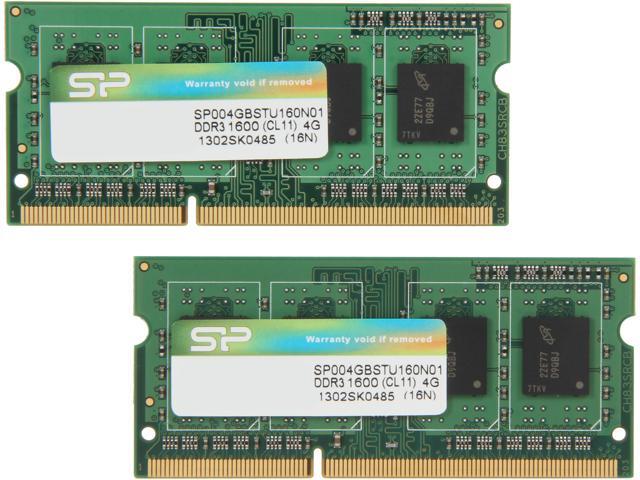 Silicon Power 8GB (2 x 4GB) 204-Pin DDR3 SO-DIMM DDR3 1600 (PC3 12800 ...