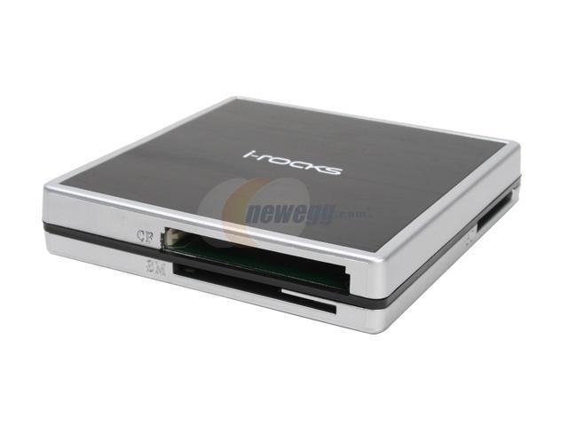 i-rocks IR-8110-BK Aluminum All-in-1 Cardreader w/3 Port USB2.0 Hub and ...