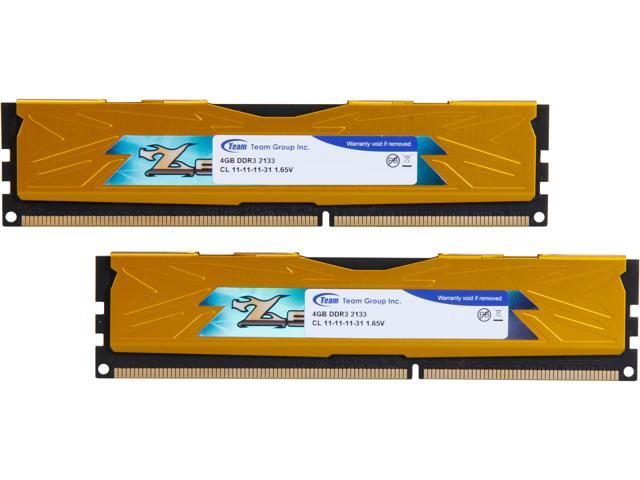 Team Zeus Yellow 8GB (2 x 4GB) DDR3 2133 (PC3 17000) Desktop Memory ...