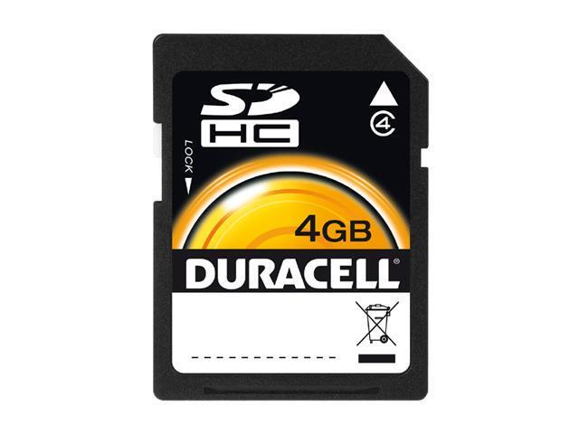 Duracell 4GB Secure Digital High-Capacity (SDHC) Flash Card Model DU-SD ...