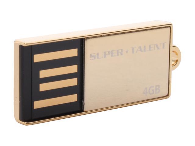 SUPER TALENT PICO_C 4GB Flash Drive (USB2.0 Portable) with Gold Plated ...