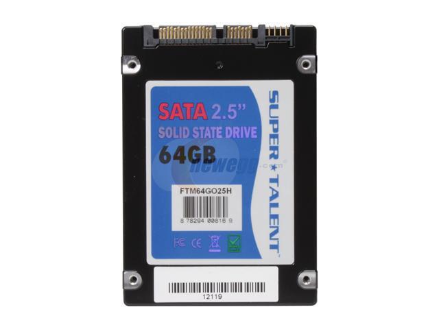 SUPER TALENT 2.5" 64GB SATA II Internal Solid State Drive (SSD ...