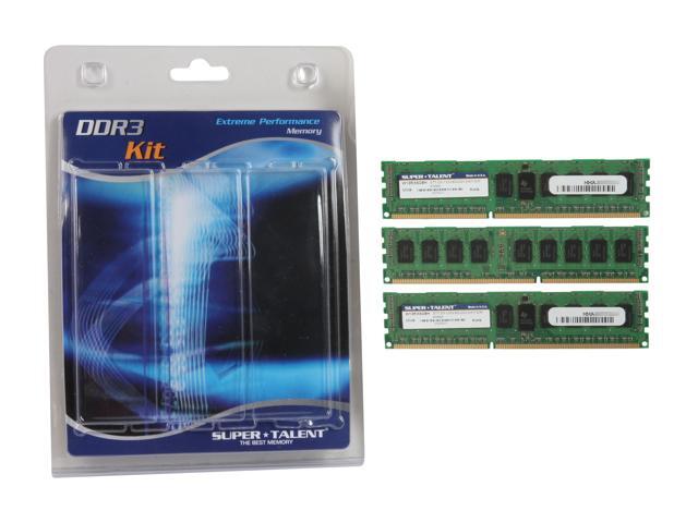 SUPER TALENT 6GB (3 x 2GB) ECC Registered DDR3 1333 (PC3 10600) Server ...