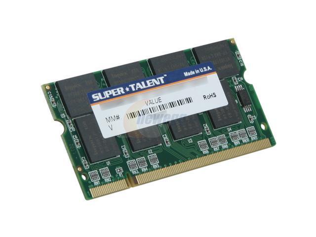 SUPER TALENT 1GB 200-Pin DDR SO-DIMM DDR 333 (PC 2700) Laptop Memory ...