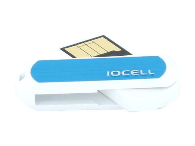 IOCELL Networks NetDISK 8GB USB 2.0 Flash Drive (White and Blue ...