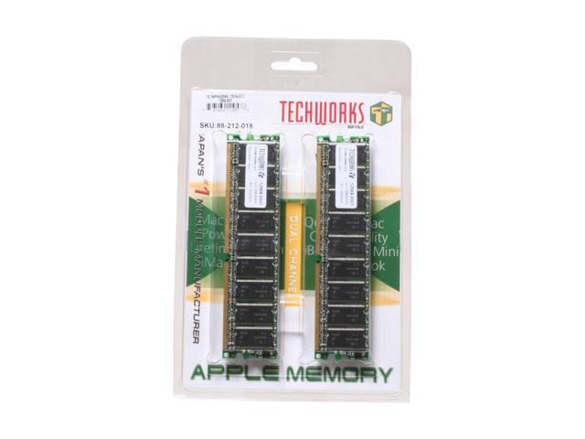 Techworks by Buffalo 1GB (2 x 512MB) 184-Pin DDR SDRAM DDR 400 (PC 3200) Dual Channel Kit Memory ...