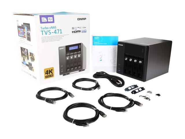 QNAP TVS-471-PT-4G-US High-performance Turbo vNAS with 4K video playback and transcoding ...