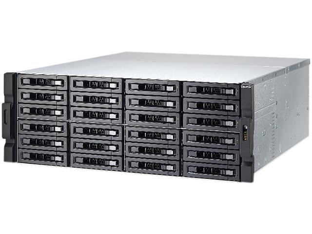 QNAP 24-bay NAS and iSCSI/ IP-SAN. 4U, SAS 12G, SAS/SATA 6G, 4LAN, 10G ...