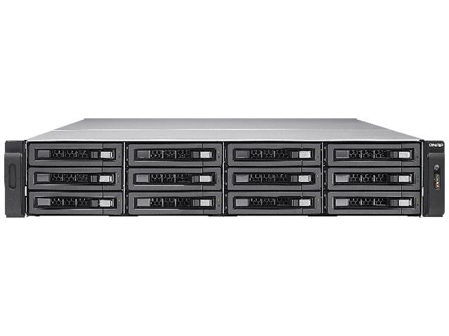 QNAP 12-Bay 10GbE iSCSI NAS, 2U, SATA 6G, 4 x 1GbE, 2 x 10GbE (SFP+ ...