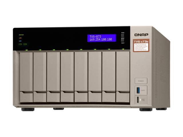 Qnap 8-bay NAS/iSCSI IP-SAN, AMD R series Quad-core 2.1GHz, 4GB RAM ...