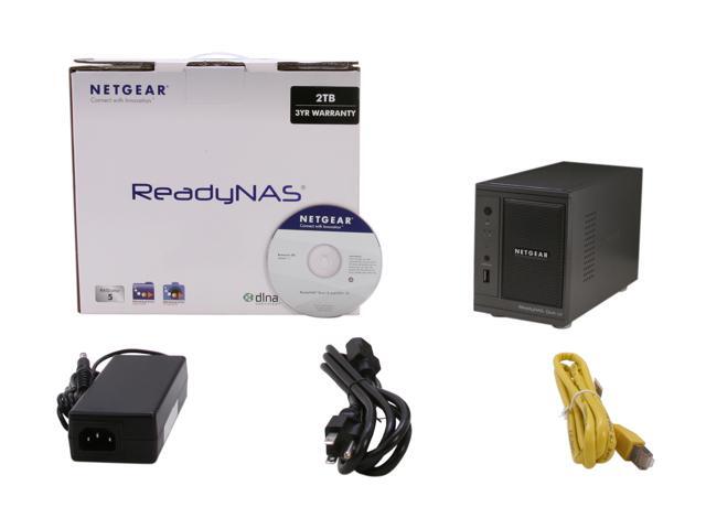 NETGEAR ReadyNAS Duo v2 2-bay (2x1TB) w/ 3 yr warranty (RND2210-200NAS ...
