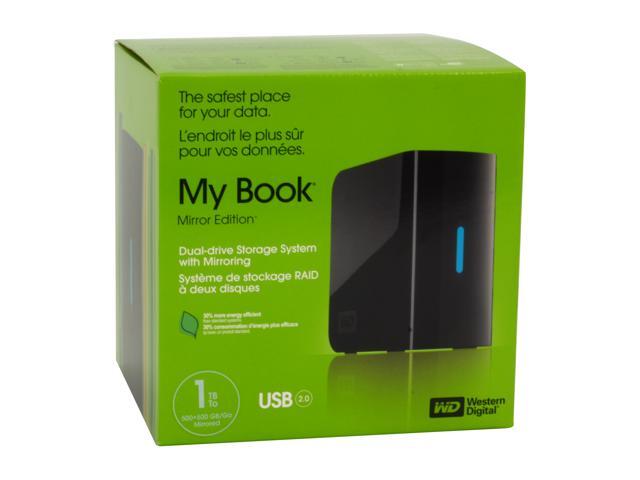 WD My Book Mirror Edition 1 TB / 500 GB Mirrored USB 2.0 External Hard ...