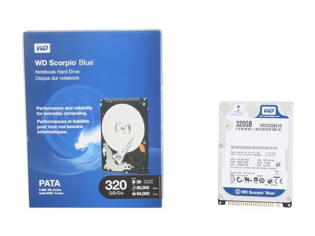 WD Scorpio Blue WD3200BEVERTL 320GB 5400 RPM 8MB Cache IDE Ultra ATA100 / ATA-6 2.5" Internal ...