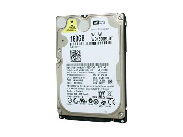 Western Digital WD AV-25 WD1600BUDT 160GB 5400 RPM 32MB Cache SATA 3 ...