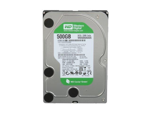 Western Digital WD Green WD5000AADS-20PK 500GB 32MB Cache SATA 3.0Gb/s 3.5" Hard Drive - 20 Pack ...