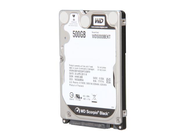 Refurbished: WD WD5000BEKT/R 500GB 7200 RPM 16MB Cache SATA 3.0Gb/s 2.5" Internal Notebook Hard ...