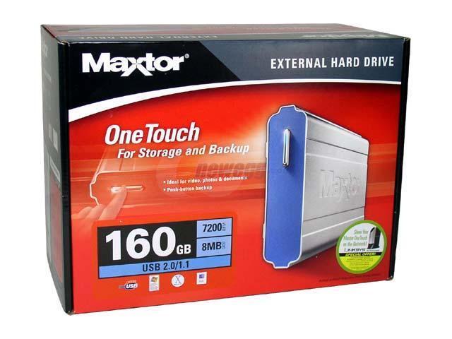 Open Box: Maxtor OneTouch 160GB USB 2.0 External Hard Drive - Newegg.com