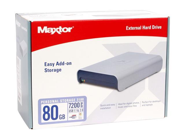 Maxtor Personal Storage 3100 80GB USB 2.0 3.5" External Hard Drive ...