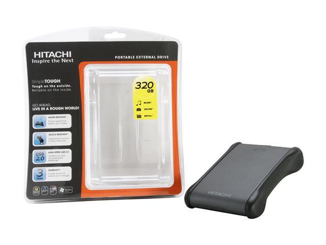 Hitachi GST SimpleTough 320GB USB 2.0 2.5" Rugged External Hard Drive ...