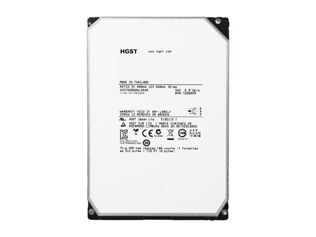 HGST He6 HUS726060ALS640 (0F18370) 6TB 7200 RPM 64MB Cache SAS 6Gb/s 3. ...