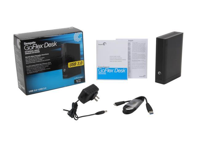Seagate GoFlex Desk Kit 1TB USB 3.0 3.5" External Hard Drive Black ...