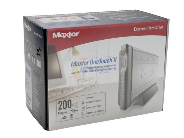 Maxtor OneTouch II 200GB USB 2.0 3.5" External Hard Drive - Newegg.com