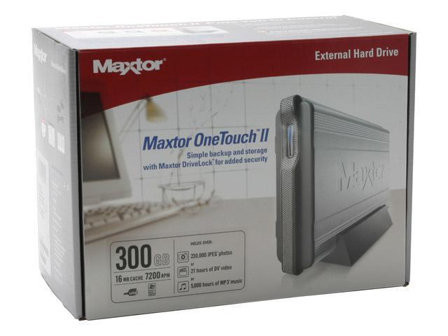 Maxtor OneTouch II 300GB USB 2.0 3.5" External Hard Drive - Newegg.com