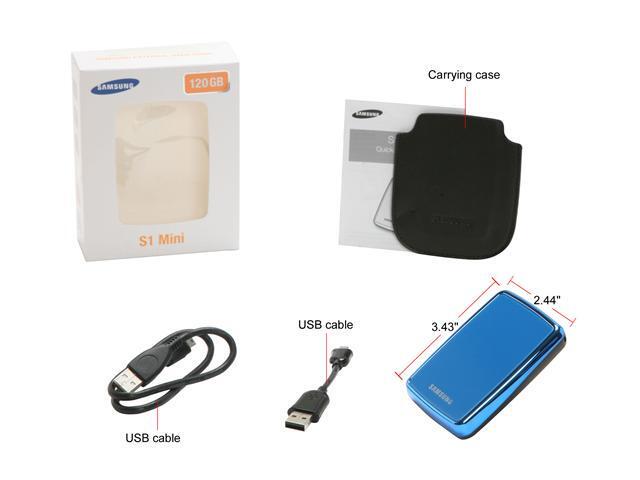 SAMSUNG S1 Mini 120GB USB 2.0 1.8" External Hard Drive Ocean Blue ...
