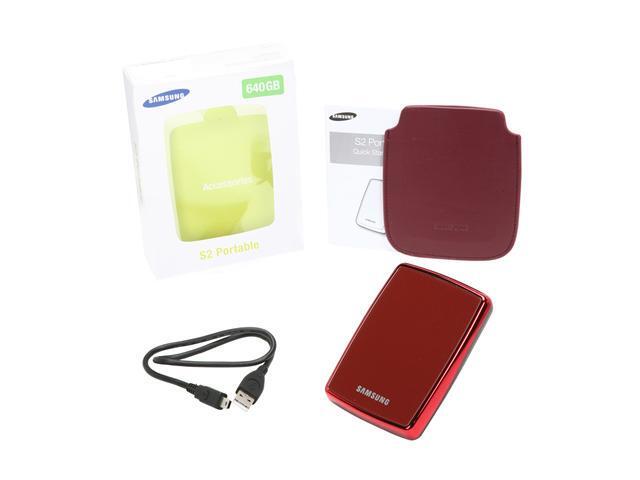 SAMSUNG S2 640GB USB 2.0 2.5" External Hard Drive Red - Newegg.com