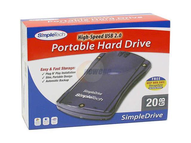 SimpleTech 20GB USB 2.0 2.5" External Hard Drive - Newegg.com