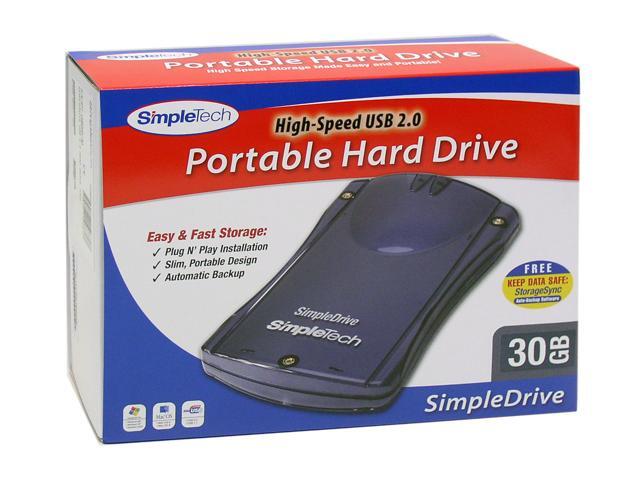SimpleTech 30GB USB 2.0 2.5" External Hard Drive - Newegg.com