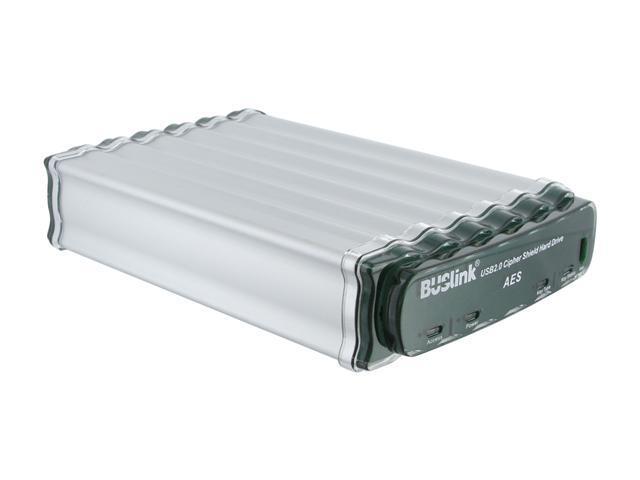 BUSlink 2TB USB 2.0 3.5" CipherShield Hardware Encrypted AES 256-bit ...