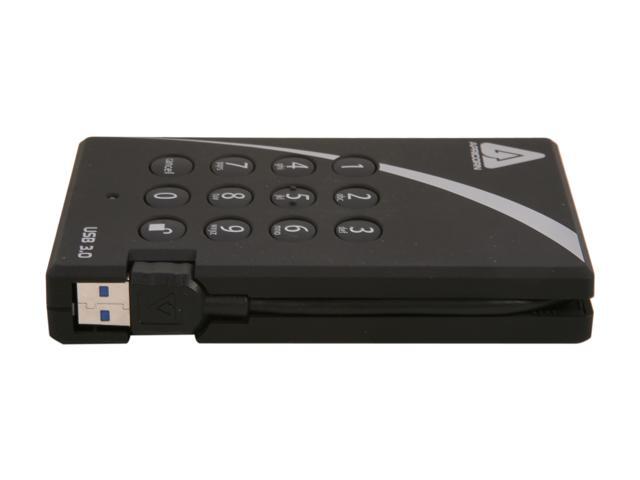 APRICORN 500GB Aegis Padlock External Hard Drive with 256-bit AES ...