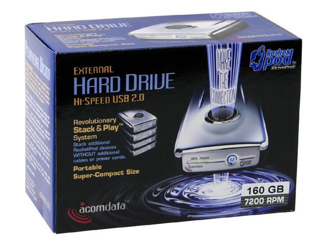 Open Box: acomdata RocketPod 160GB USB 2.0 3.5" External Hard Drive ...