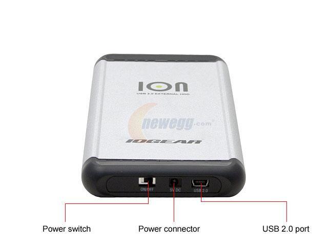 Open Box: IOGEAR ION 80GB USB 2.0 2.5" External Hard Drive - Newegg.com