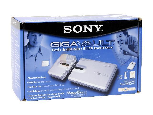 SONY 80GB i.LINK Adapter for Firewire External Hard Drive - Newegg.com