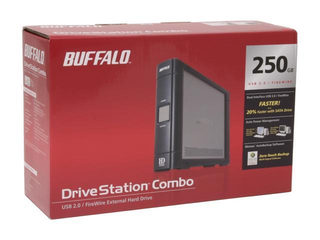 BUFFALO DriveStation 250GB USB 2.0 / IEEE 1394 3.5" External Hard Drive ...