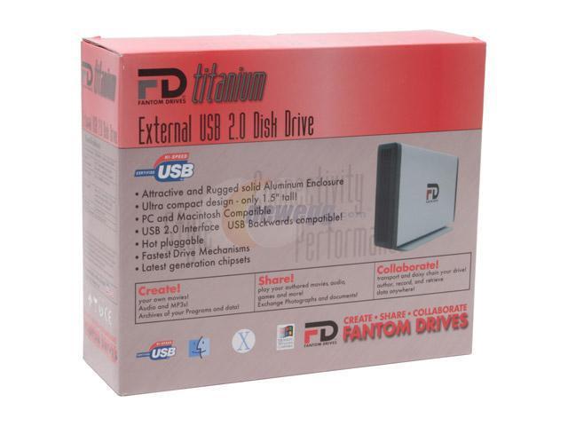 Fantom Drives Titanium 300GB USB 2.0 3.5" External Hard Drive - Newegg.com