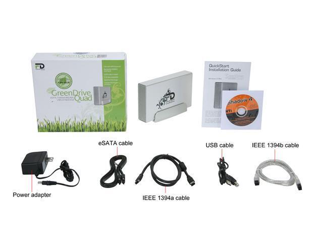 Fantom Drives GreenDrive Quad Interface 1TB USB 2.0 / eSATA / Firewire ...