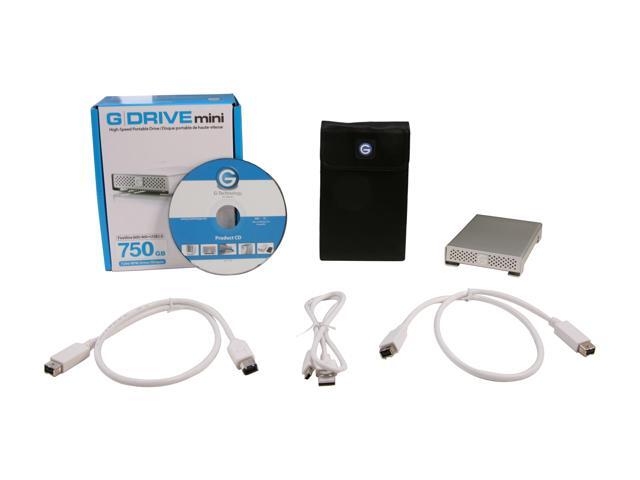G-Technology G-DRIVE mini 0G02131 750GB USB 2.0 / IEEE 1394b External ...