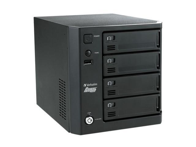 Verbatim 96957 PowerBay Quad NAS w/4 Removable Hard Drive Cartridges ...