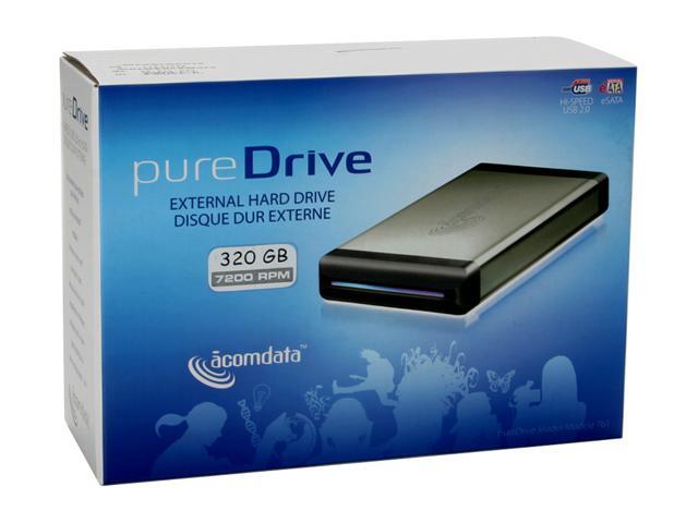 acomdata PureDrive 320GB USB 2.0 / eSATA 3.5" External Hard Drive ...