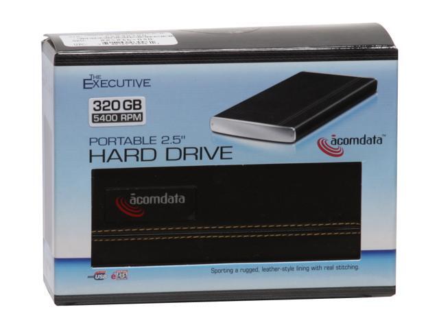 acomdata Executive 320GB USB 2.0 / eSATA 2.5" External Hard Drive ...