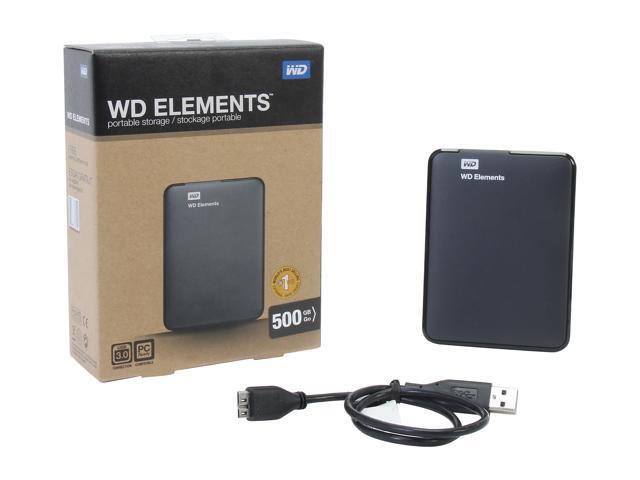 Open Box: WD 500GB Elements Portable External Hard Drive - USB 3.0 ...
