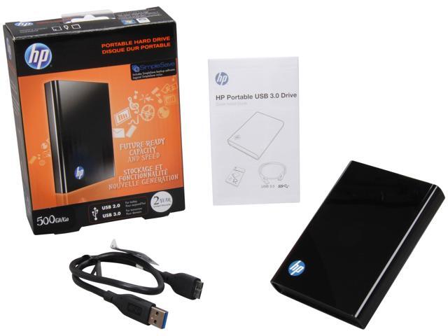HP Portable 500GB USB 3.0/2.0 External Hard Drive Black - Newegg.ca