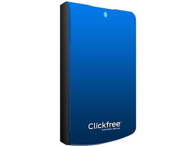 Refurbished: Clickfree C2 500GB USB 3.0 External Hard Drive Blue ...