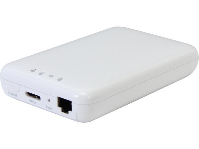 macally WIFIHDD White Mobile Wi-Fi Hard Drive EnclosureFor Wireless ...