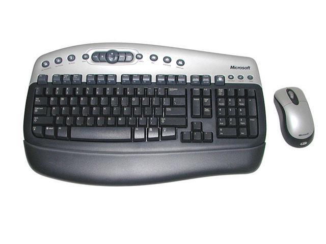 Open Box: Microsoft Wireless Basic Optical Desktop K51-00024 2-Tone RF ...