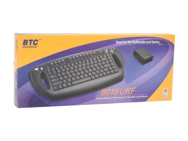 BTC 9019URF Black RF Wireless Wireless Multimedia Keyboard with Dual ...